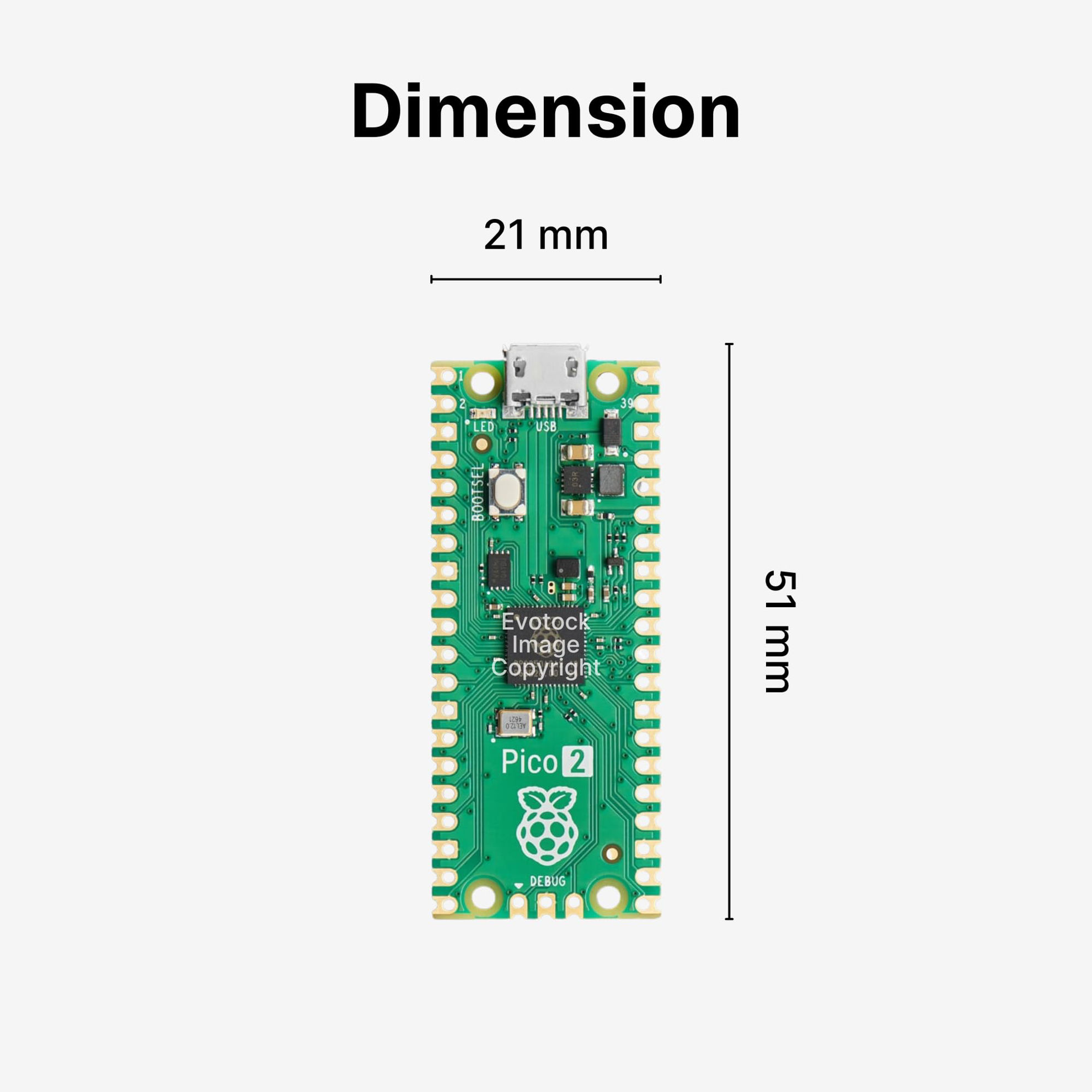 Getuscart Raspberry Pi Pico 2 2024 Next Gen Microcontroller Board With Rp2350 Dual Core