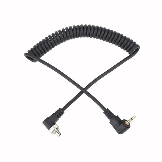 GetUSCart- 2.5mm to Male Flash PC Sync Cable, 100CM Flash Sync Coiled ...