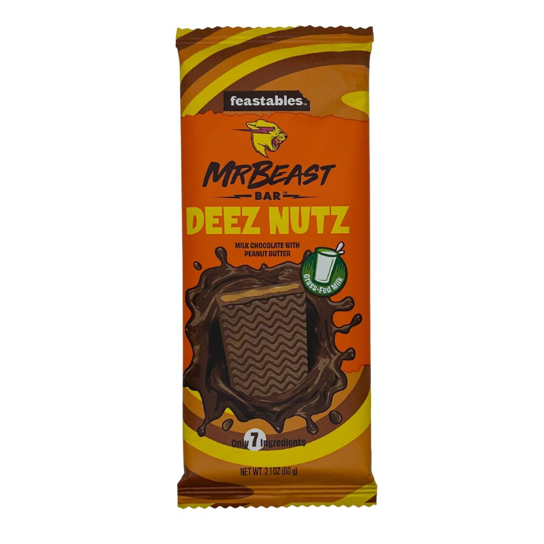 GetUSCart- Feastables Beast Bar - Deez Nuts Milk Chocolate Peanut ...
