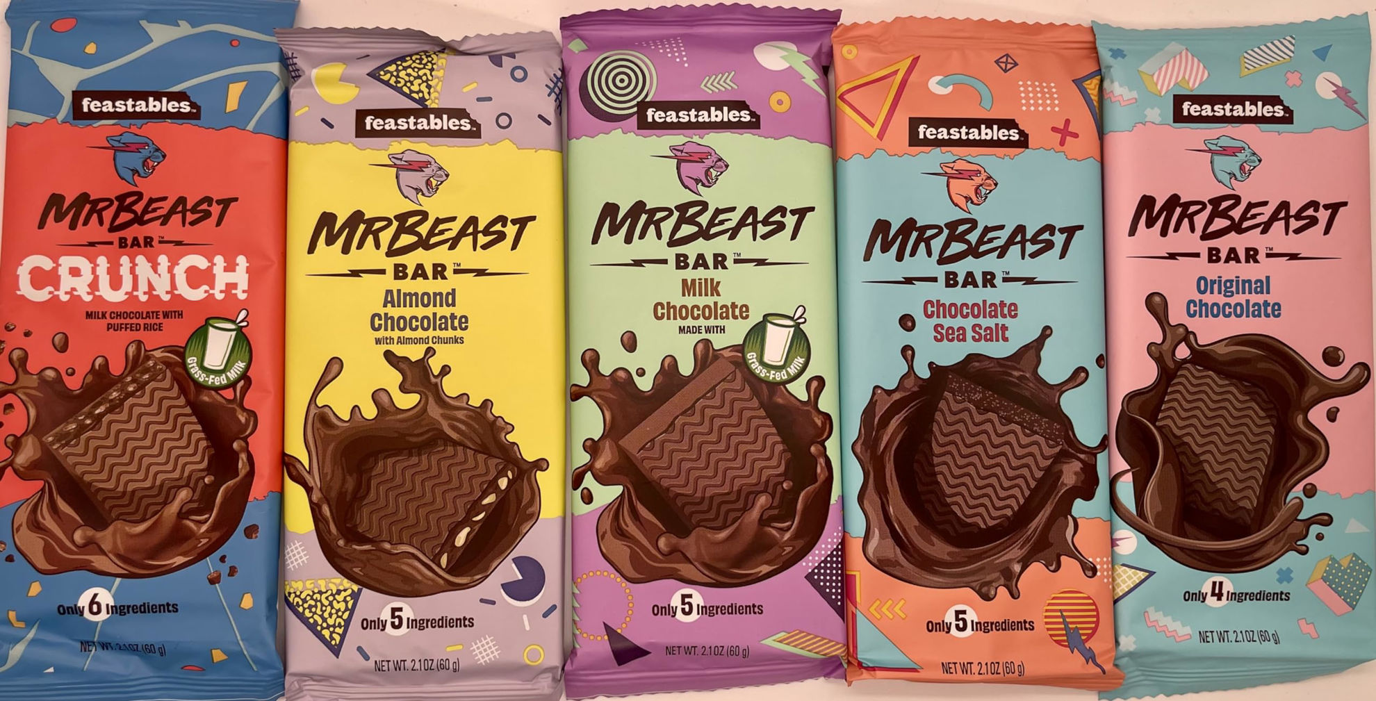 GetUSCart- Feastables Beast Chocolate Bars - Milk Chocolate Crunch ...