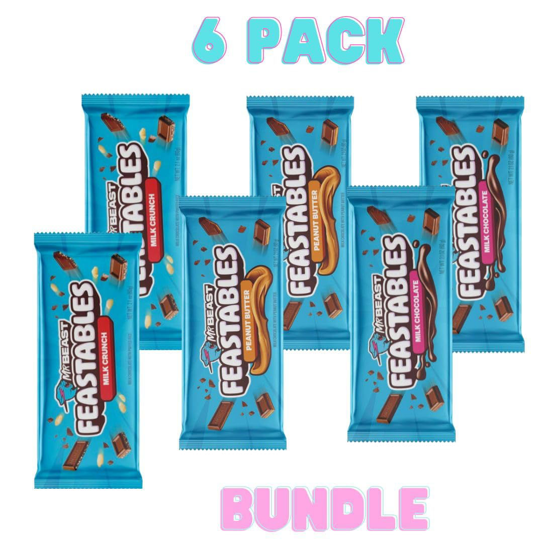 GetUSCart- Feastables | Mr Beast Chocolate Bar | [6 BAR BUNDLE] 2-Milk ...