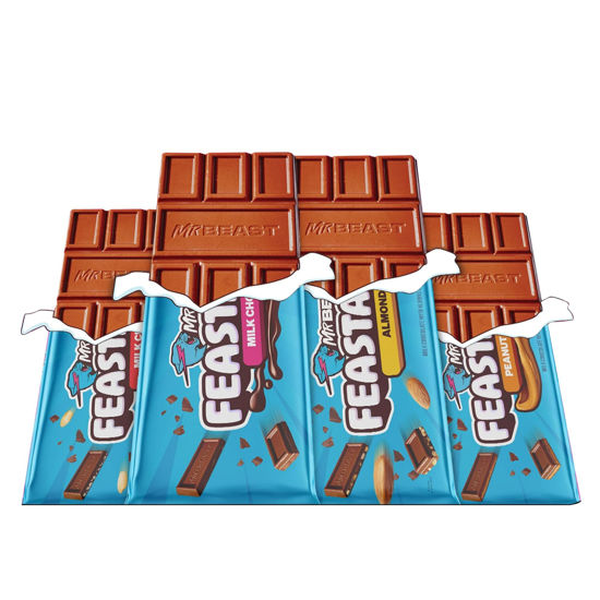 GetUSCart- Feastables Milk Chocolate Bar Sampler Variety Pack, 2.1 oz ...