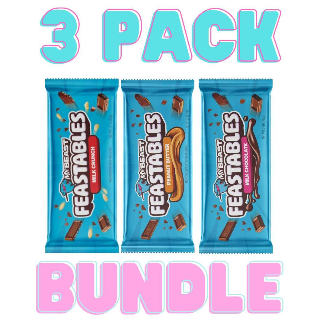 GetUSCart- Feastables | Mr Beast Chocolate Bar | [3 BAR BUNDLE] Milk ...