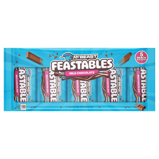 GetUSCart- Mr. Beast Feastables Mr. Beast Milk Chocolate Bar, 1.24 oz (35g), 5 Count