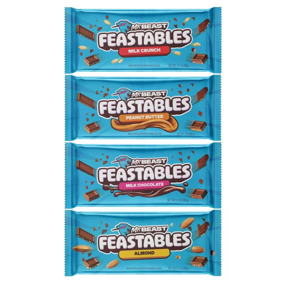 GetUSCart- Feastables Beast Bar Milk Chocolate Sampler Pack - Milk ...