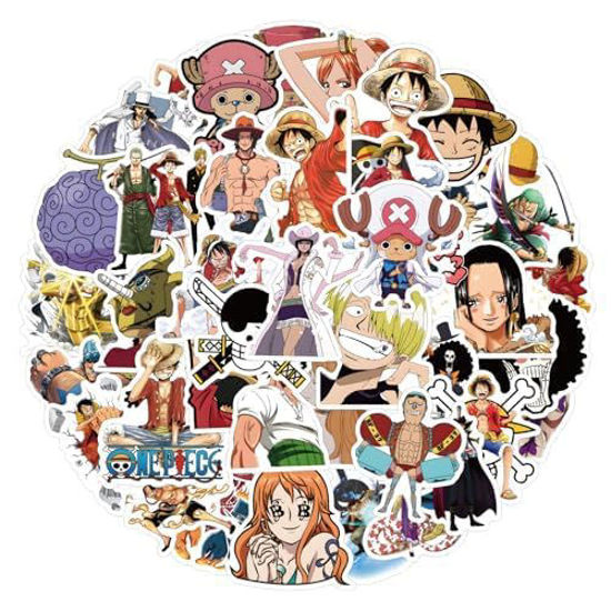 GetUSCart- 50pcs Anime One -Pcs Sticker for Kids, Vinyl Waterproof ...