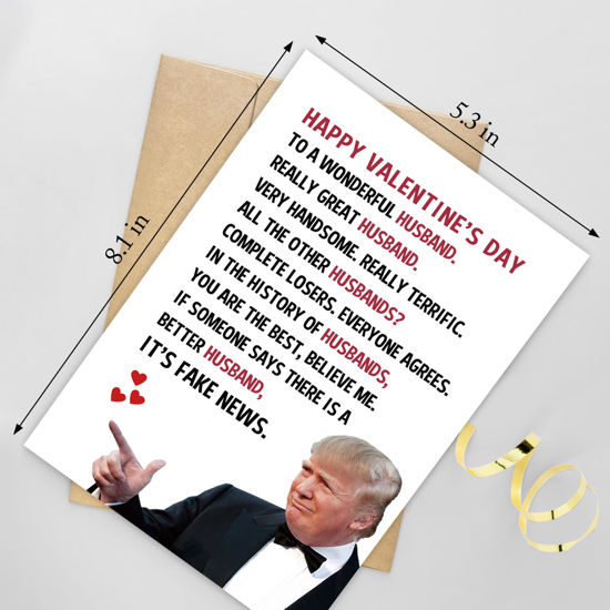 GetUSCart- Naixiwen Funny Trump Valentine's Day Card for Husband ...