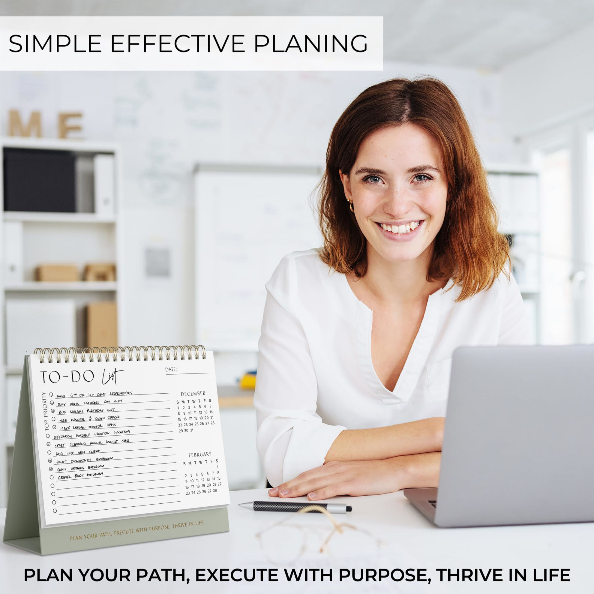 GetUSCart- Aesthetic Desk Calendar 2025-2026 - Runs from January 2025 ...