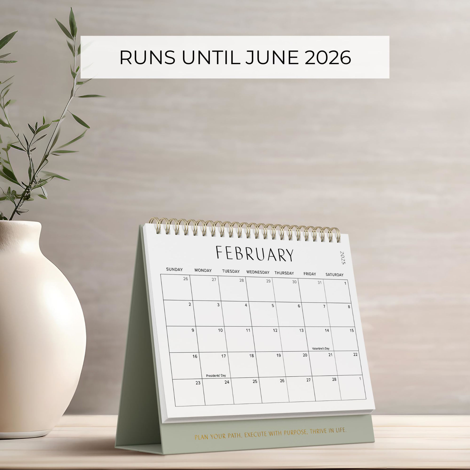 GetUSCart- Aesthetic Desk Calendar 2025-2026 - Runs from January 2025 ...