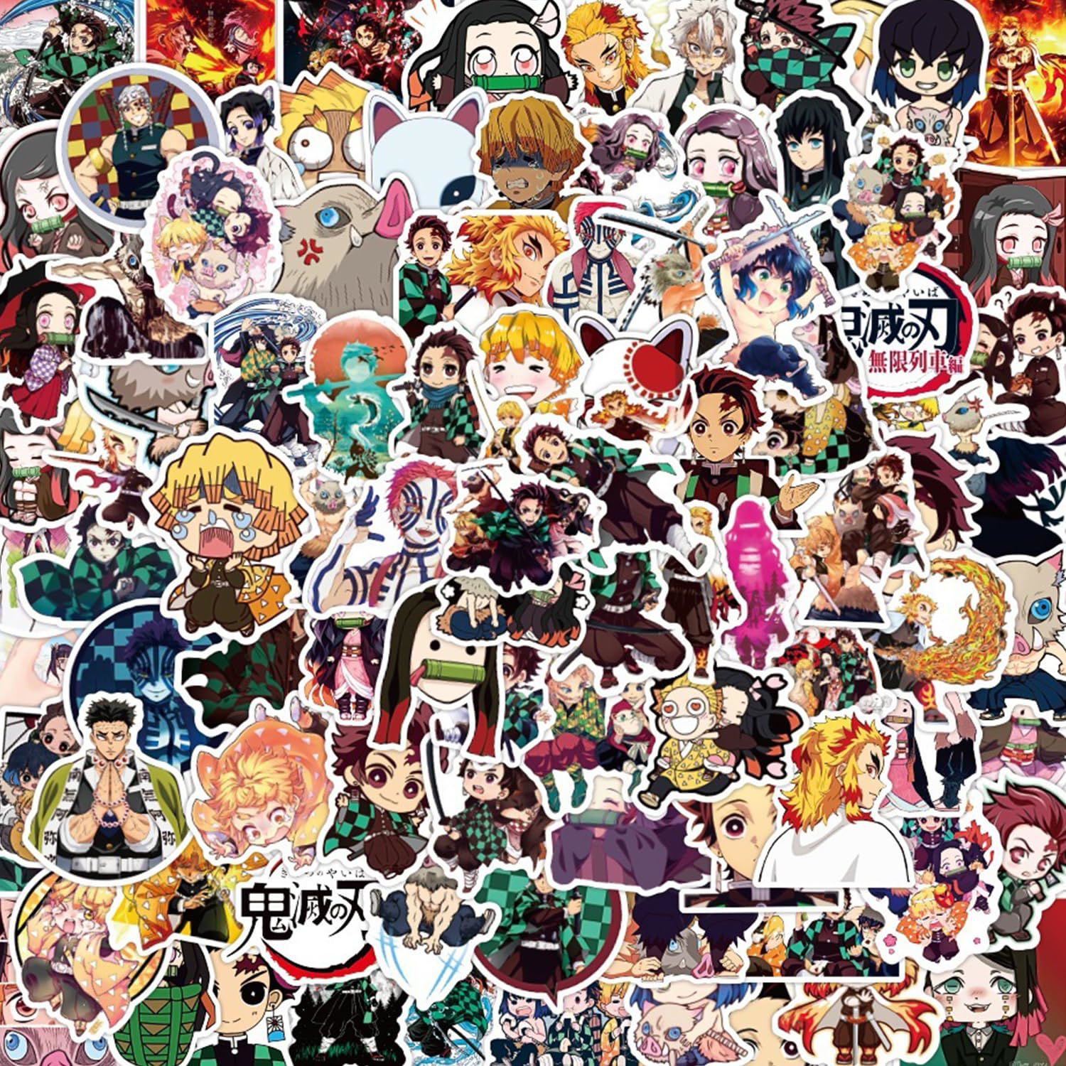 GetUSCart- Anime Demon Stickers 100 Pcs Cute Slayer Stickers Waterproof ...