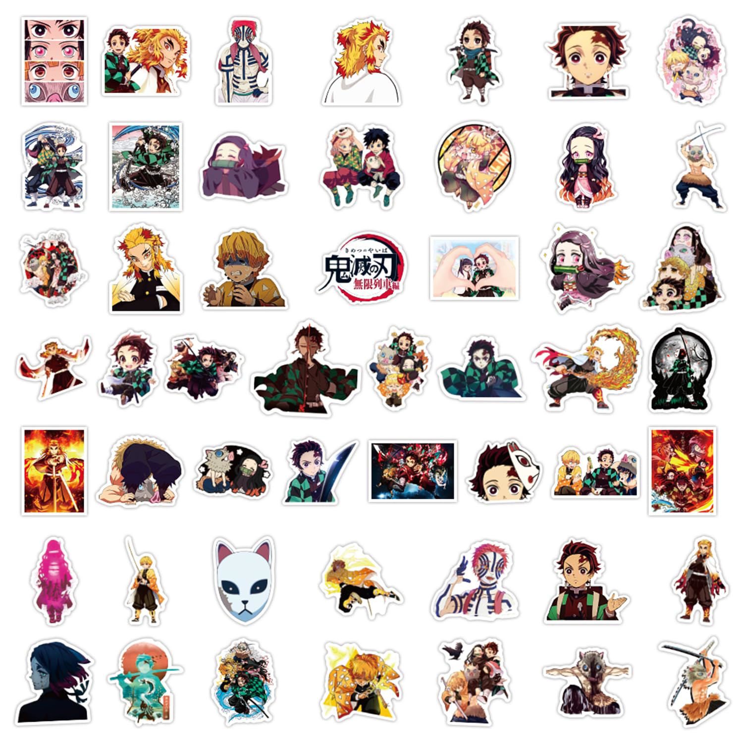 GetUSCart- Anime Demon Stickers 100 Pcs Cute Slayer Stickers Waterproof ...