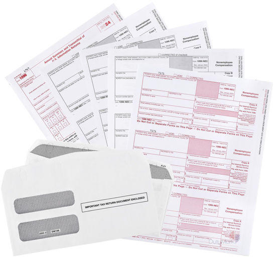 GetUSCart- 1099 NEC Tax Forms 2024 with Envelopes, 4 Part 15 Pack Tax ...