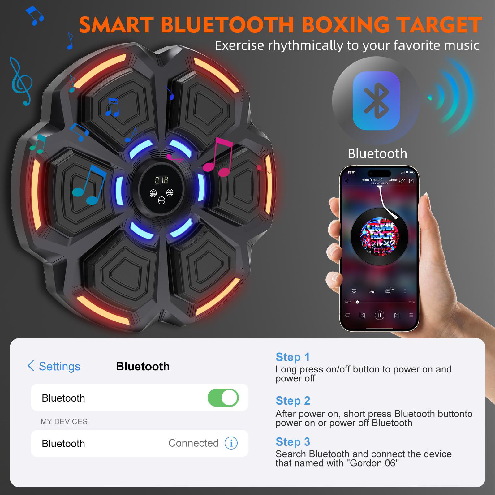 GetUSCart- snawowo Music Boxing Machine for Adults, Bluetooth Music ...