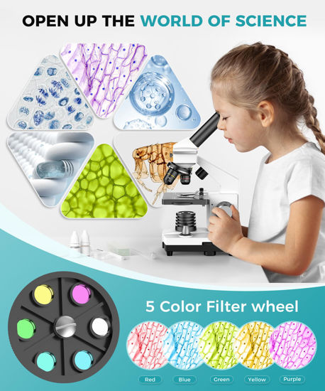 GetUSCart- Microscope for Adults Kids Students，Powerful Compound ...