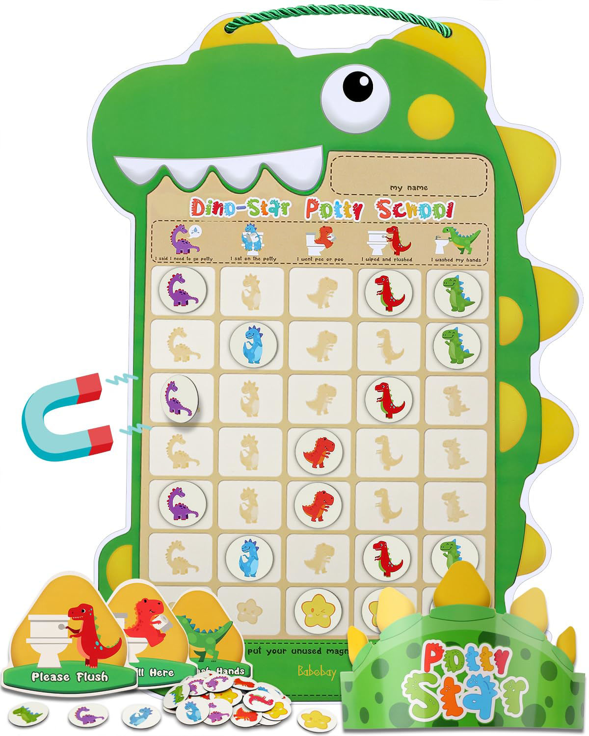 GetUSCart- Potty Training Chart for Toddlers Boys & Girls - A Dinosaur ...