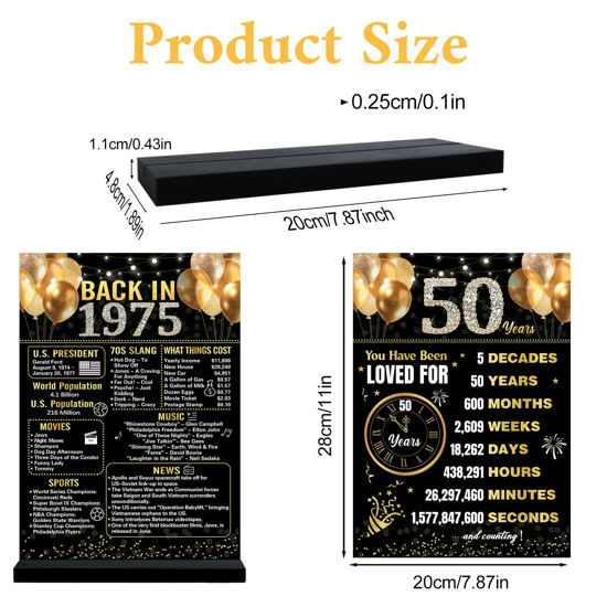 GetUSCart- Trgowaul 50th Birthday Decorations Women Men, Double Print ...