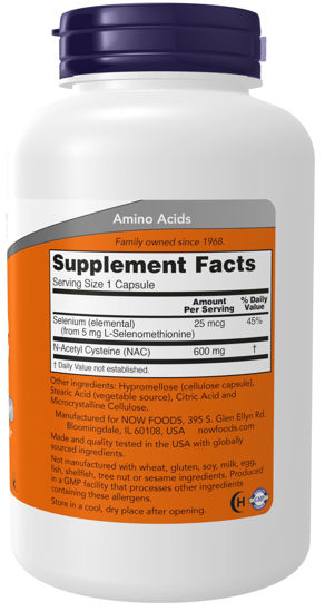 GetUSCart- NOW Supplements, NAC (N-Acetyl Cysteine) 600 mg with ...