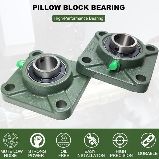 GetUSCart- 2 Pack UCF205-16 Pillow Block Bearing - Square Flange Mounted Pillow Block Bearings ...