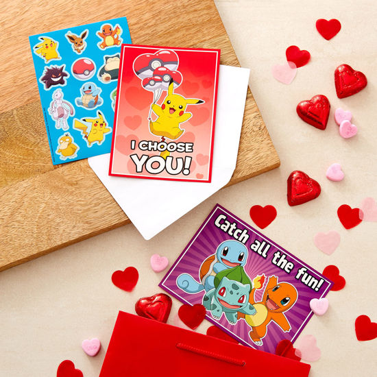 GetUSCart- Hallmark Pokémon Valentines Day Cards and Stickers for Kids ...