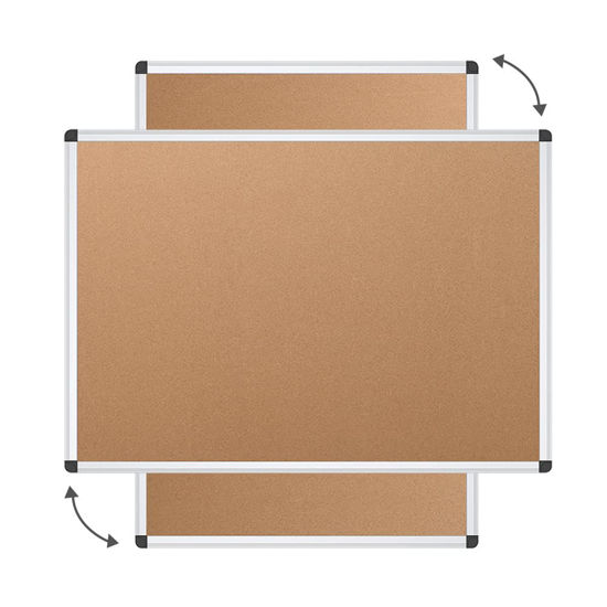 GetUSCart- VIZ-PRO Cork Notice Board, 36 X 24 Inches, Silver Aluminium ...