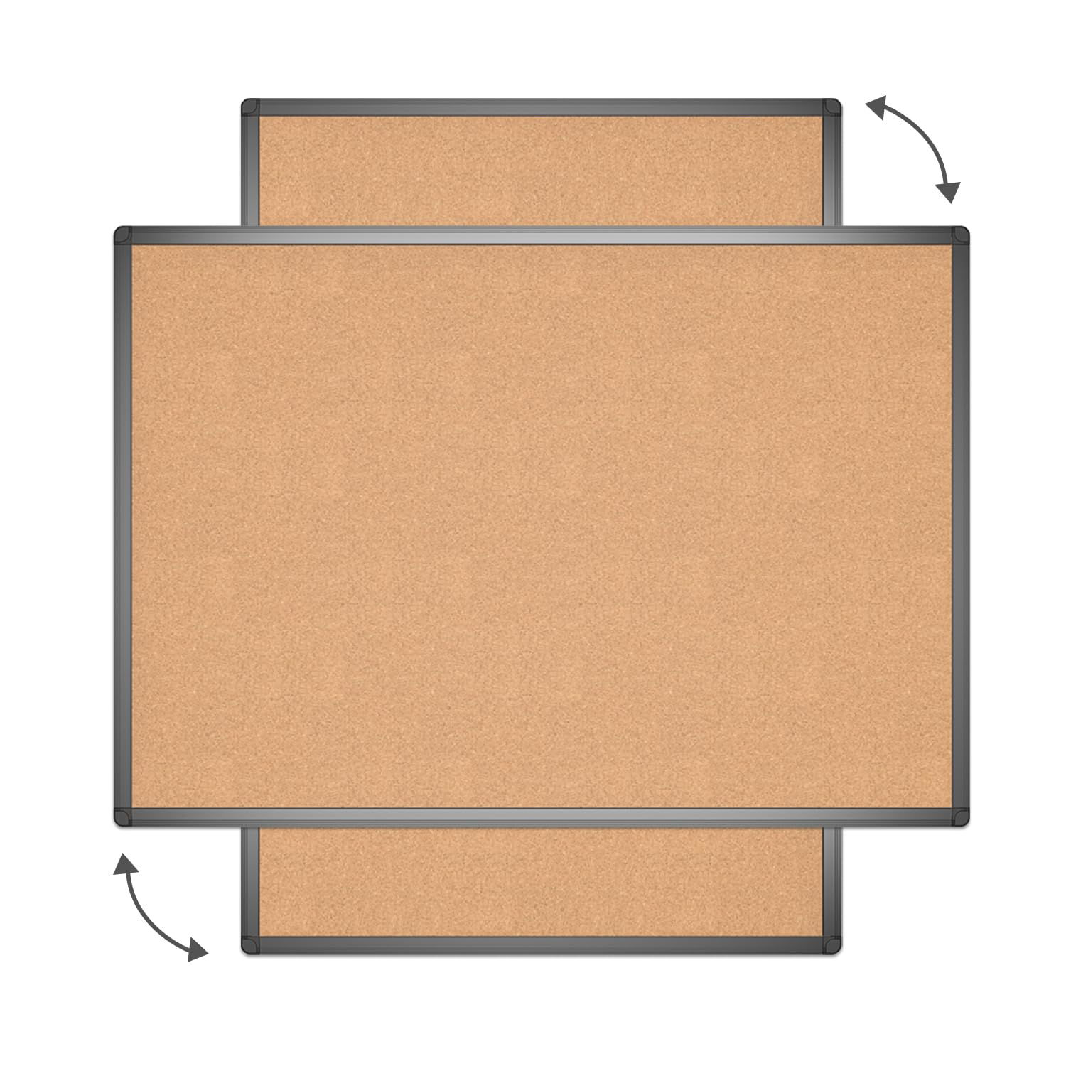 GetUSCart- VIZ-PRO Cork Notice Board, 36 X 24 Inches, Cork Bulletin ...