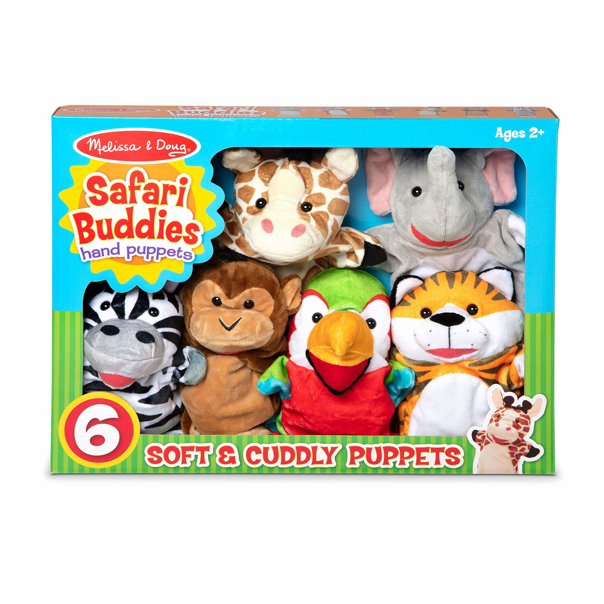 GetUSCart- Melissa & Doug Safari Buddies Hand Puppets, Set of 6 ...