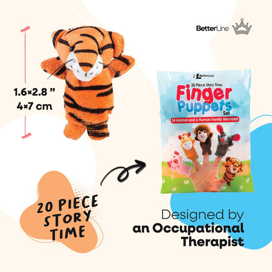 GetUSCart- 20-Piece Story Time Finger Puppets Set - Cloth Velvet ...