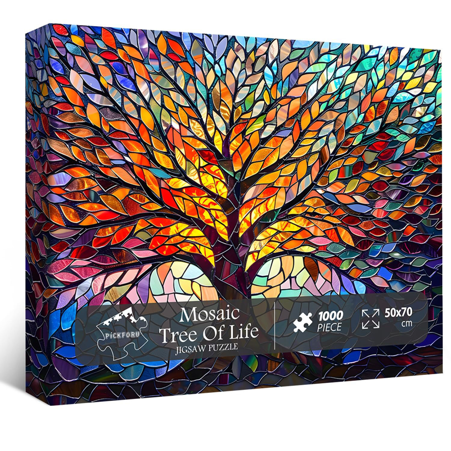 GetUSCart- PICKFORU Stained Glass Puzzle Tree of Life Puzzles for ...