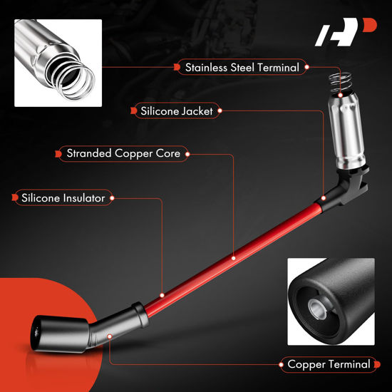 GetUSCart- A-Premium High Heat Spark Plug Ignition Wires Set of 8 ...