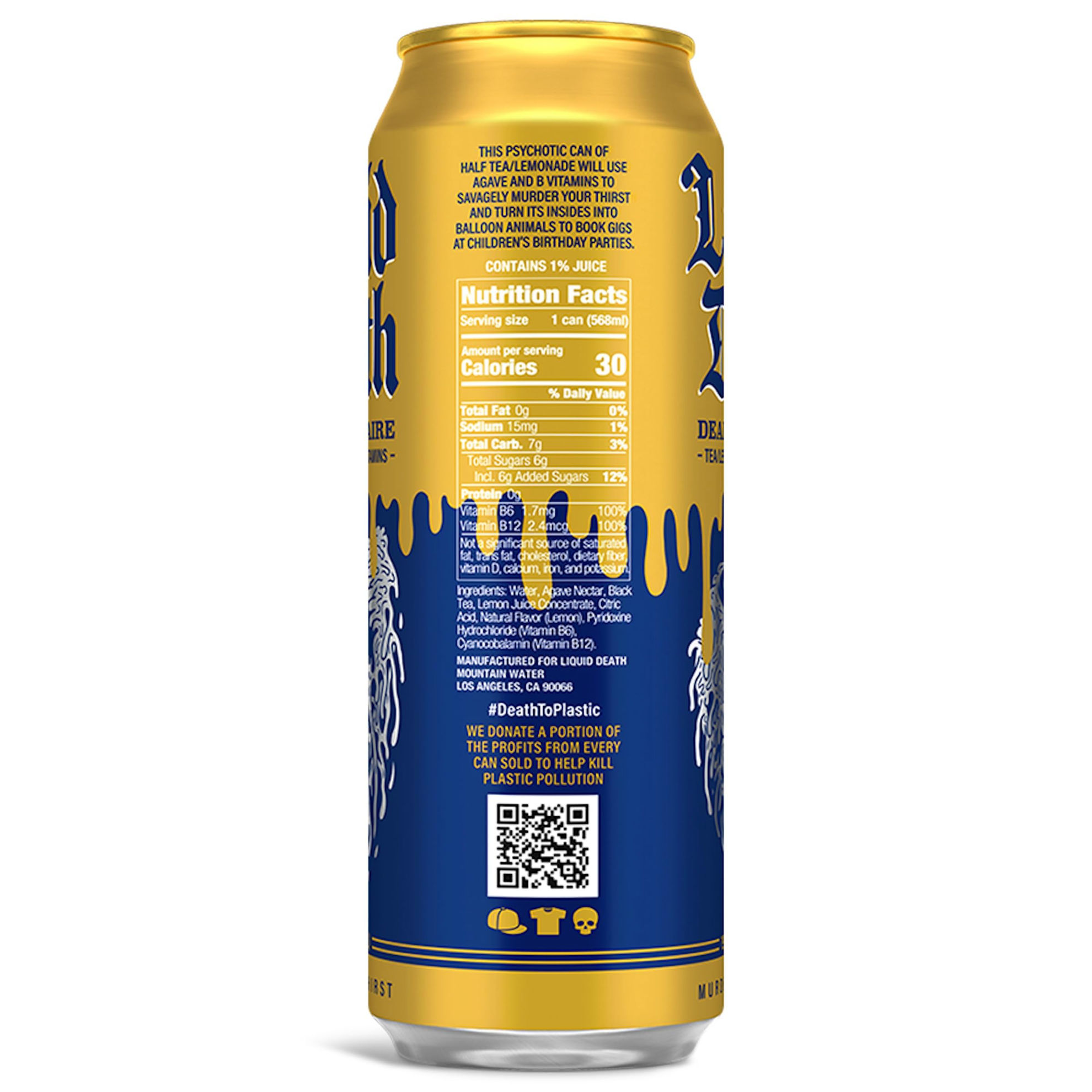 GetUSCart- Liquid Death, Dead Billionaire Iced Tea, 8-Pack (King Size ...