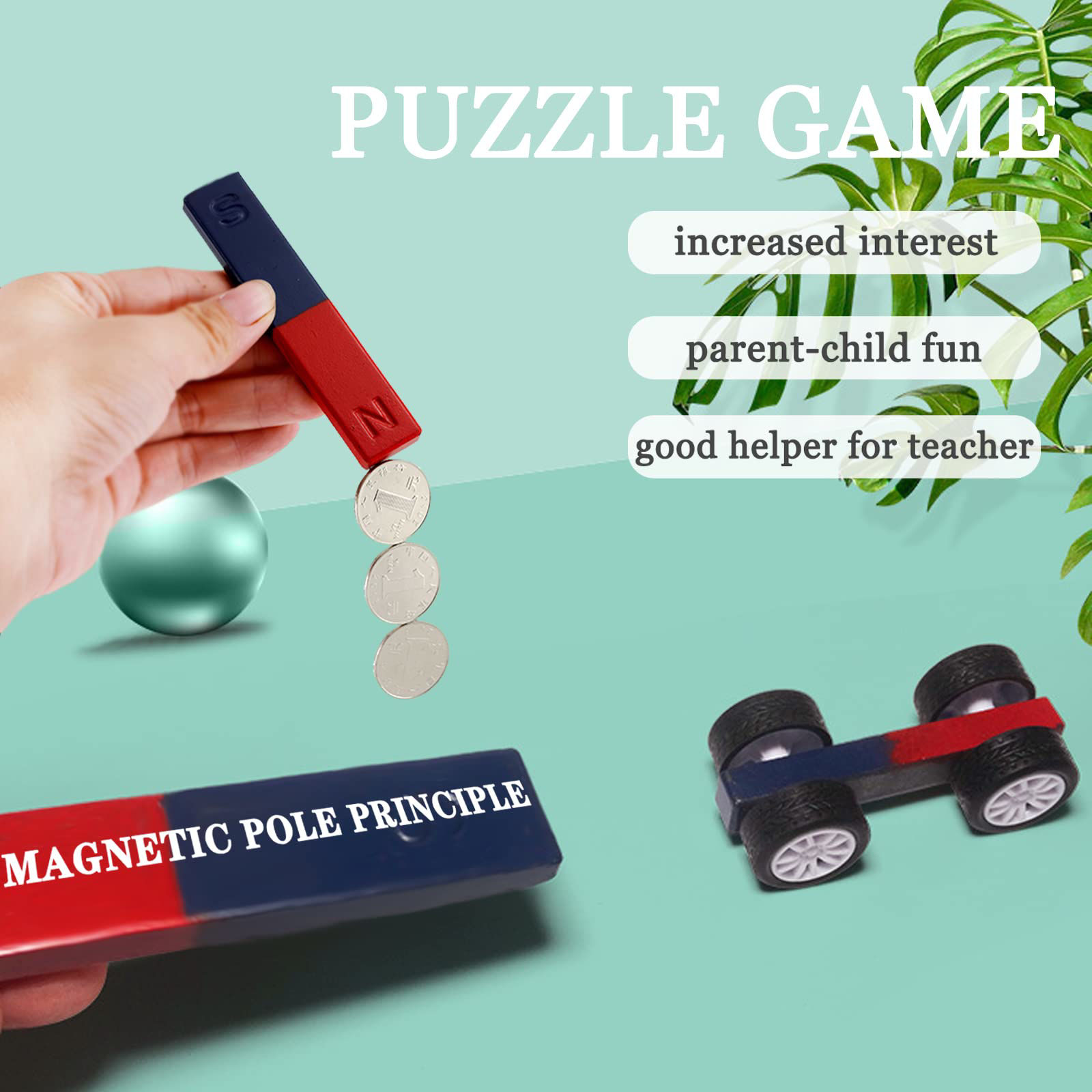 GetUSCart- Science Magnet for Kids Bar Magnet Small with North South ...