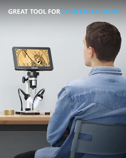 GetUSCart- 7'' Digital Microscope 1200X,Dcorn 12MP 1080P Photo/Video ...