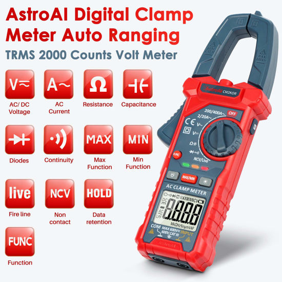 GetUSCart- AstroAI Digital Clamp Meter Multimeter 2000 Counts Amp ...