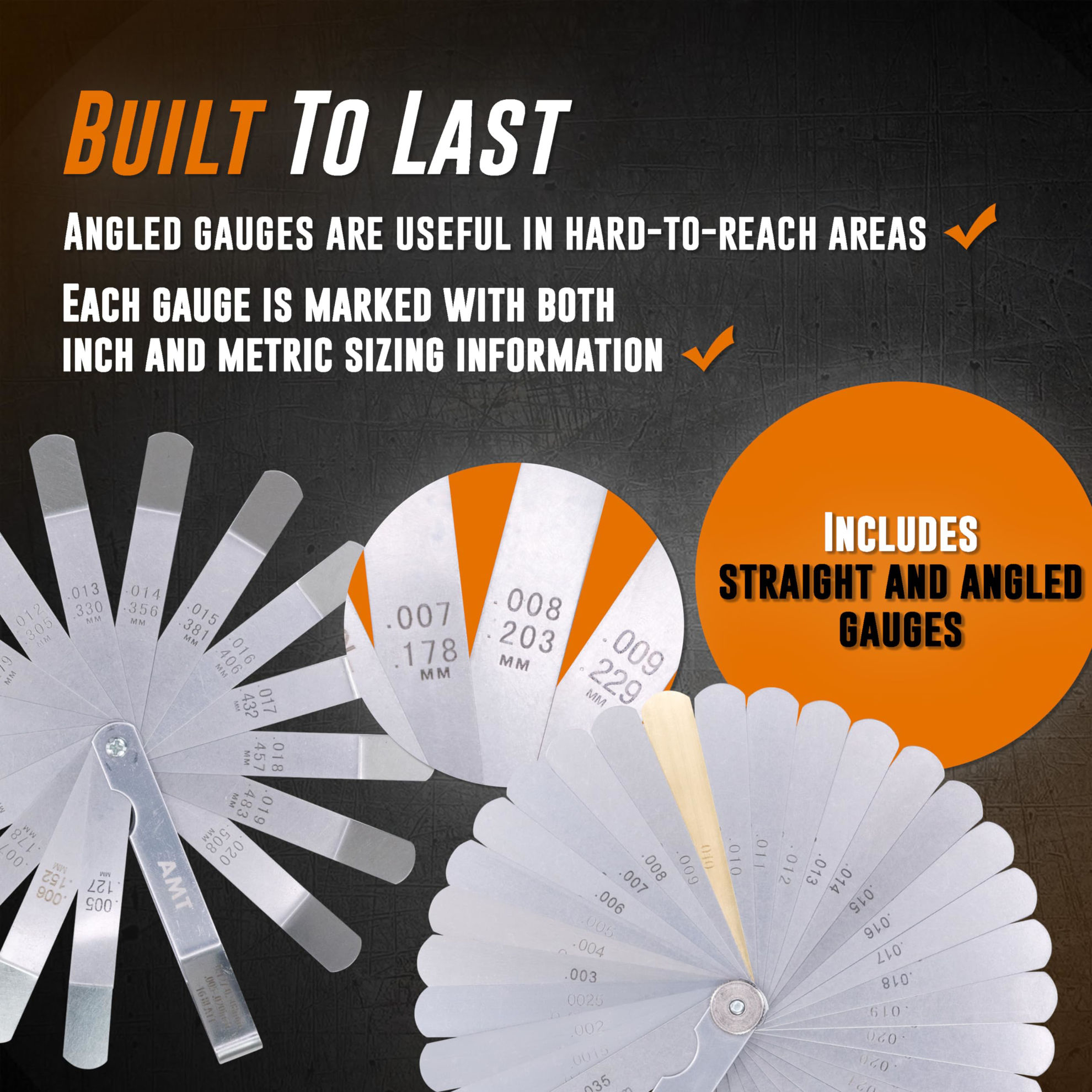 GetUSCart- Mutt Tools 2pc Straight and Angled Feeler Gauge Set ...