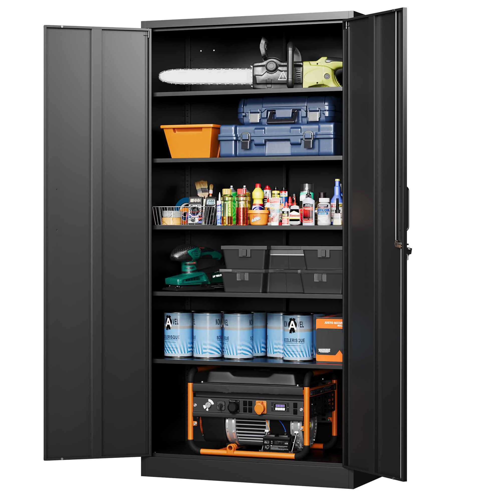 GetUSCart- Letaya Metal Garage Storage Cabinets with Lock-72 Tall Tool ...