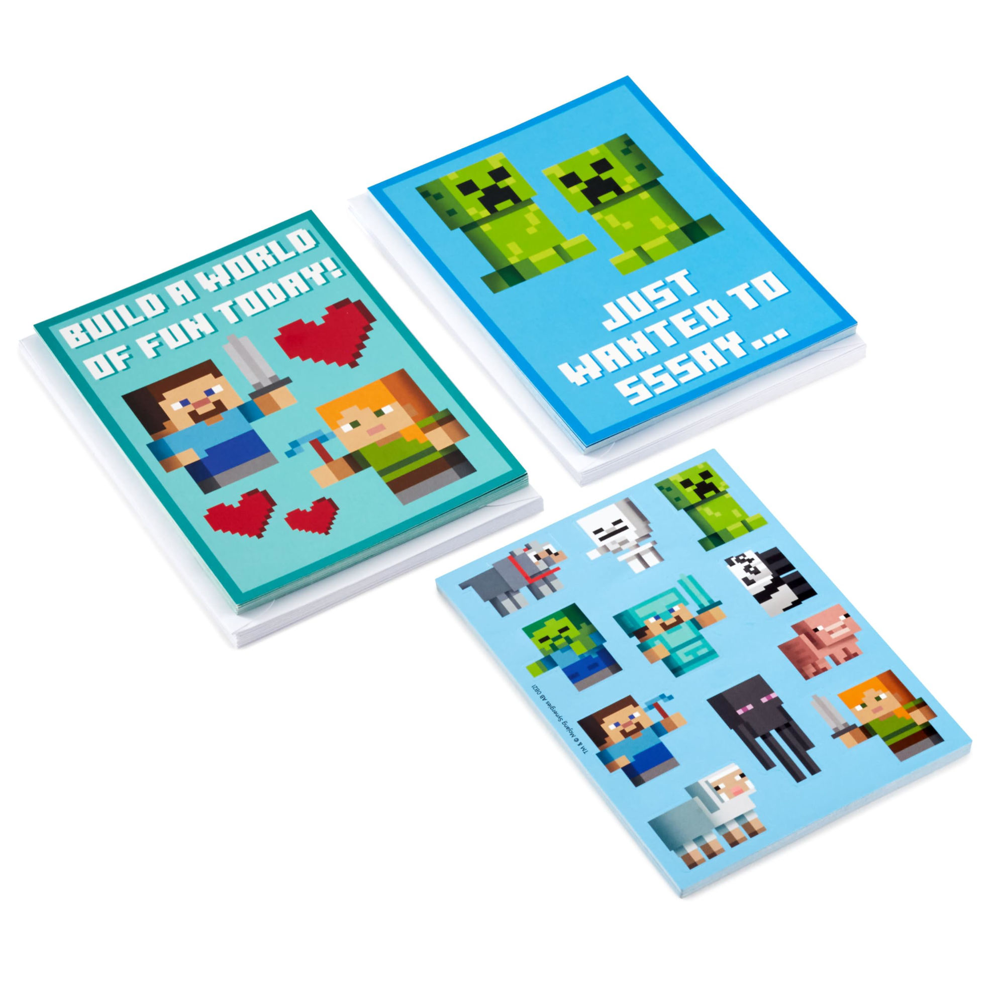 GetUSCart- Hallmark Minecraft Valentines Day Cards and Stickers for ...