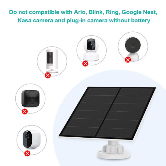 GetUSCart- Solar Panel for Security Camera, 5W USB Solar Panel for ...