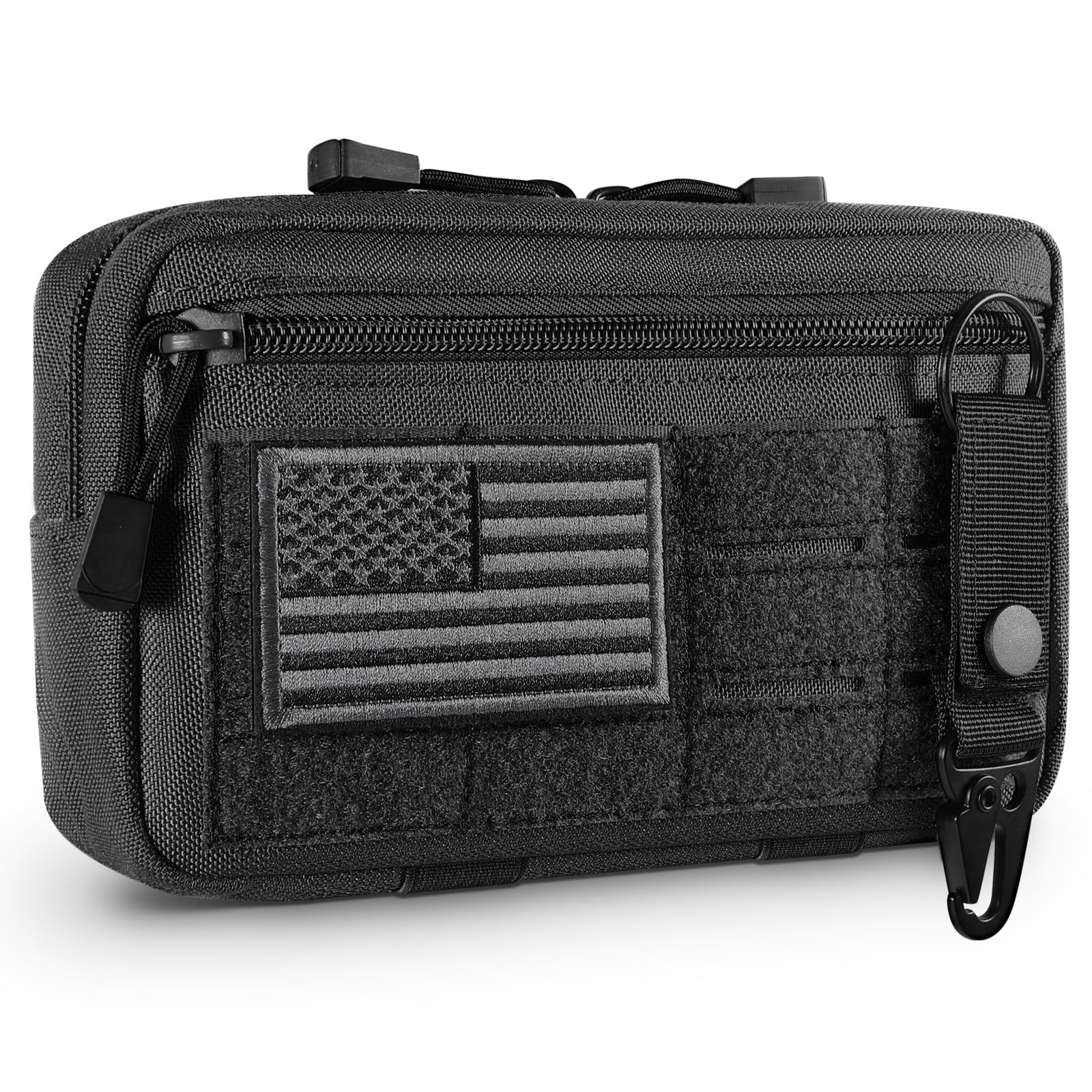 GetUSCart- FRTKK Tactical Molle Admin Pouch Utility Laser Cut EDC Tool Pouch Bag Horizontal ...