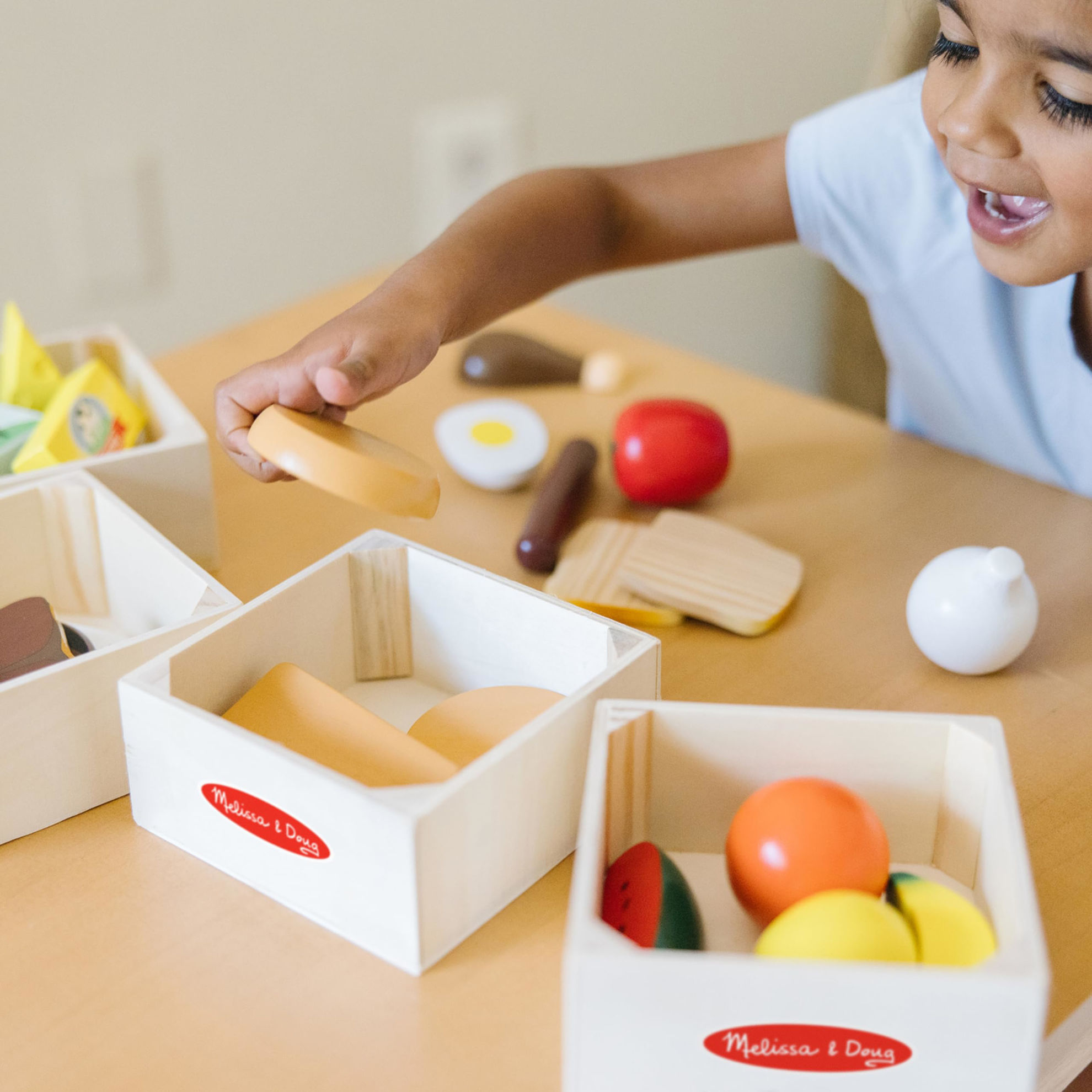 GetUSCart- Melissa & Doug Food Groups - 21 Wooden Pieces and 4 Crates ...