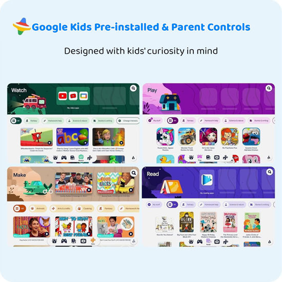 GetUSCart- 2025 Upgraded Kids Tablet, Octa-core, 10 Inch Android 14 ...