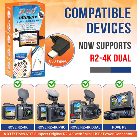 GetUSCart- Dash Cam Hardwire Kit | USB Type C Port | for ROVE R2, R2 ...