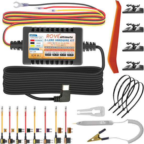 GetUSCart- Dash Cam Hardwire Kit | USB Type C Port | for ROVE R2, R2 ...