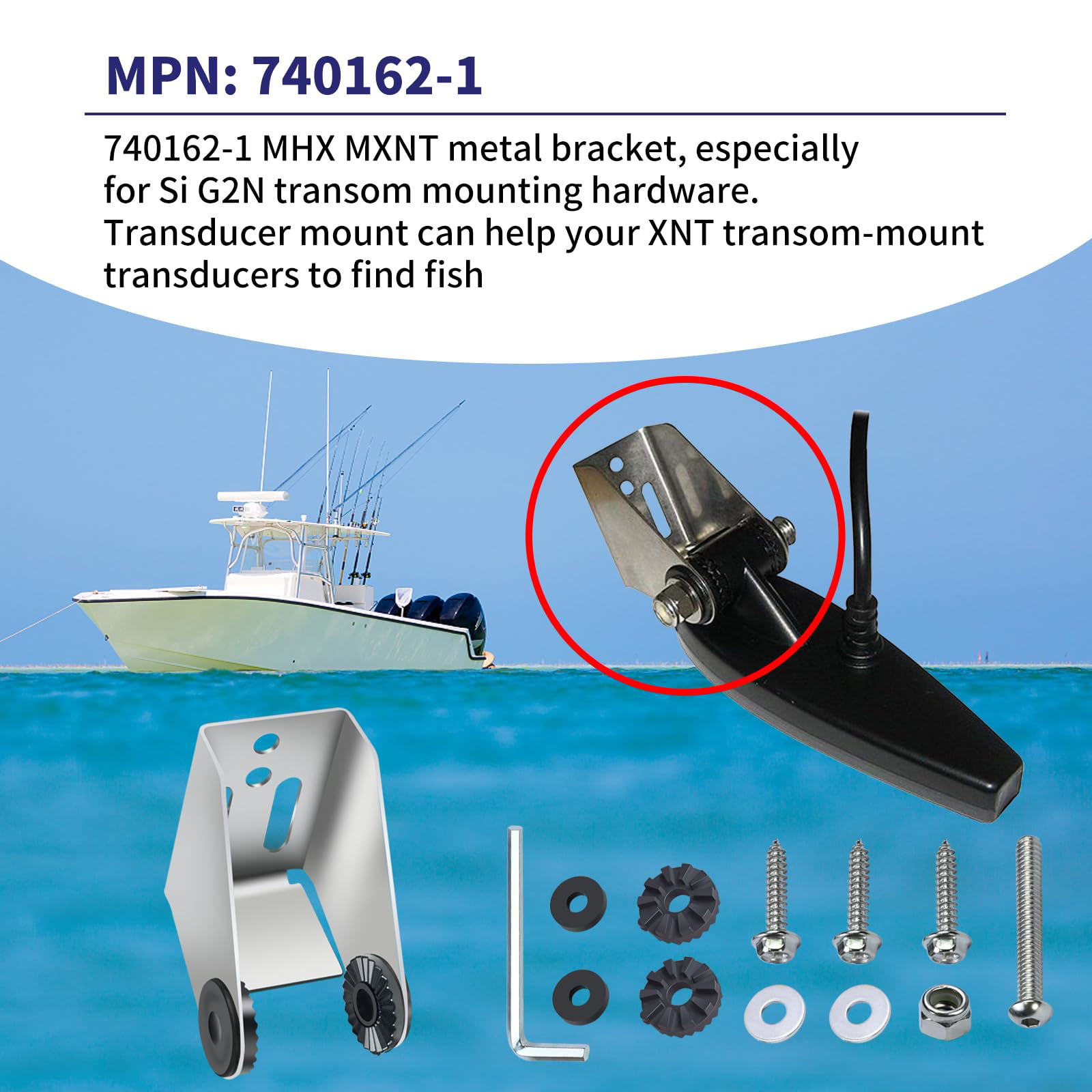 GetUSCart- Vanshly 740162-1 MHX MXNT Metal Bracket for Si G2N Transom Mounting Hardware ...