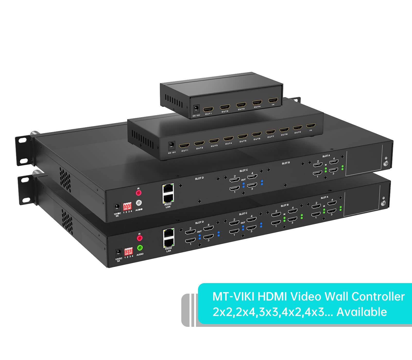 GetUSCart- MT-VIKI Video Wall Controller 3x3, HDMI Video Wall Support UHD 4K for 9 TV Splicing ...