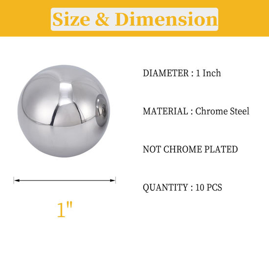 GetUSCart- Ten 1" Inch Diameter Hardened Chrome Solid Steel Bearing ...