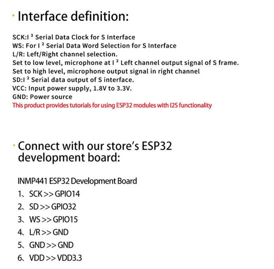 GetUSCart- Teyleten Robot INMP441 Omnidirectional Microphone Module ...