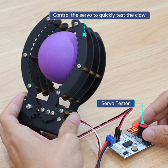 GetUSCart- Robotic Claw Full Metal Wave Edge Clamp Robot Hand Gripper ...