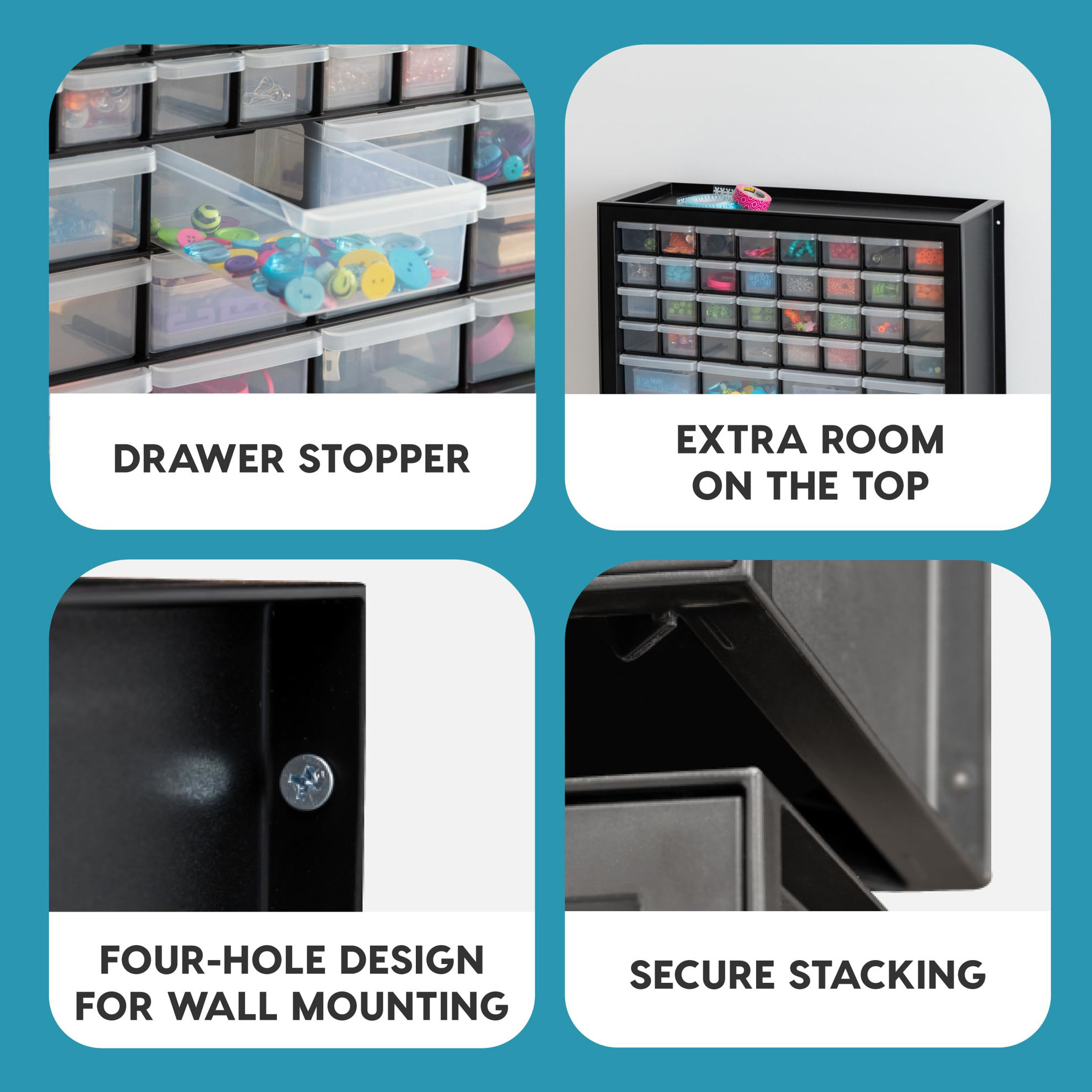GetUSCart- IRIS USA Screw Organizer, Hardware Storage Organizer, 44 ...