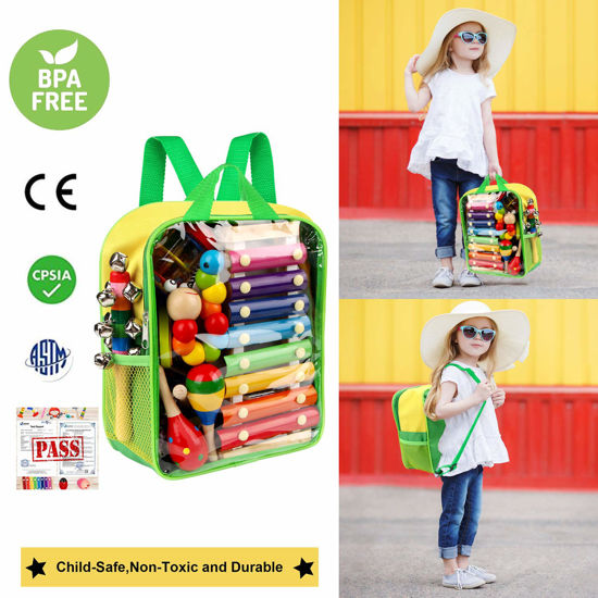 GetUSCart- Kids Musical Instruments, 33Pcs 18 Types Wooden Percussion ...