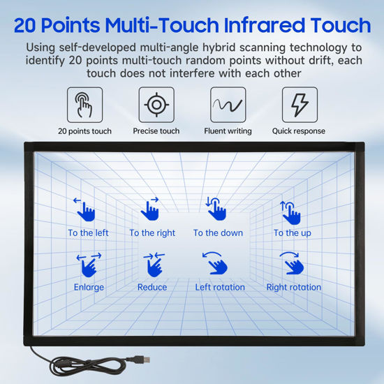 GetUSCart- 32 Inch Infrared Touch Frame 20 Points IR Touch Screen Panel ...